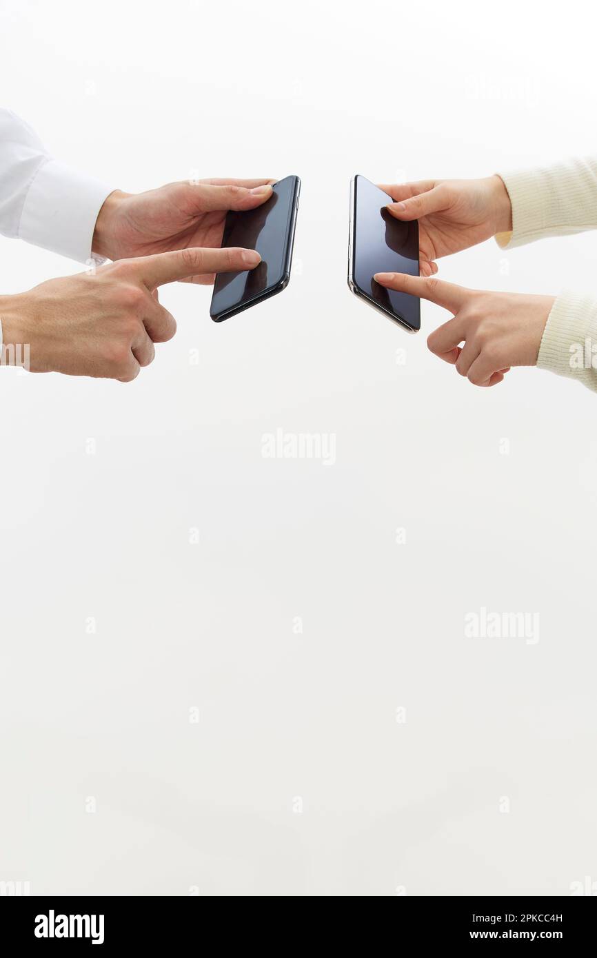 Hands operating smartphone hi-res stock photography and images - Alamy