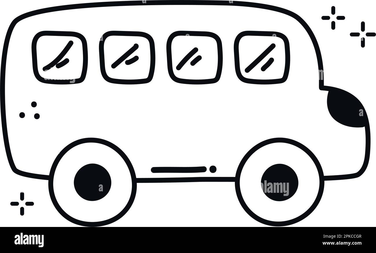 hand drawn bus illustration Stock Vector Image & Art - Alamy