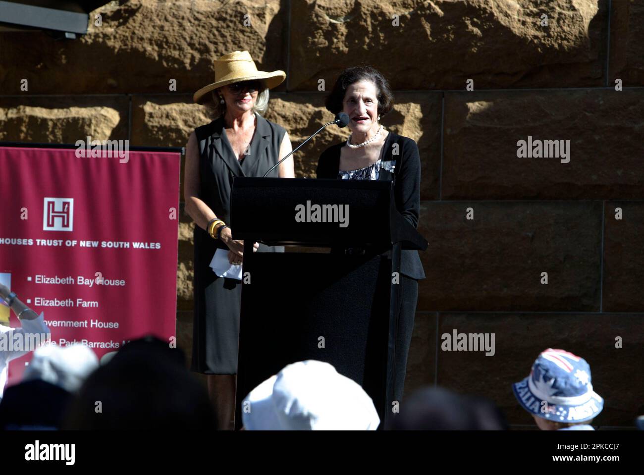 Marie Bashir (right) and Jill Wran The Museum of Sydney is built on the site of first Government ...