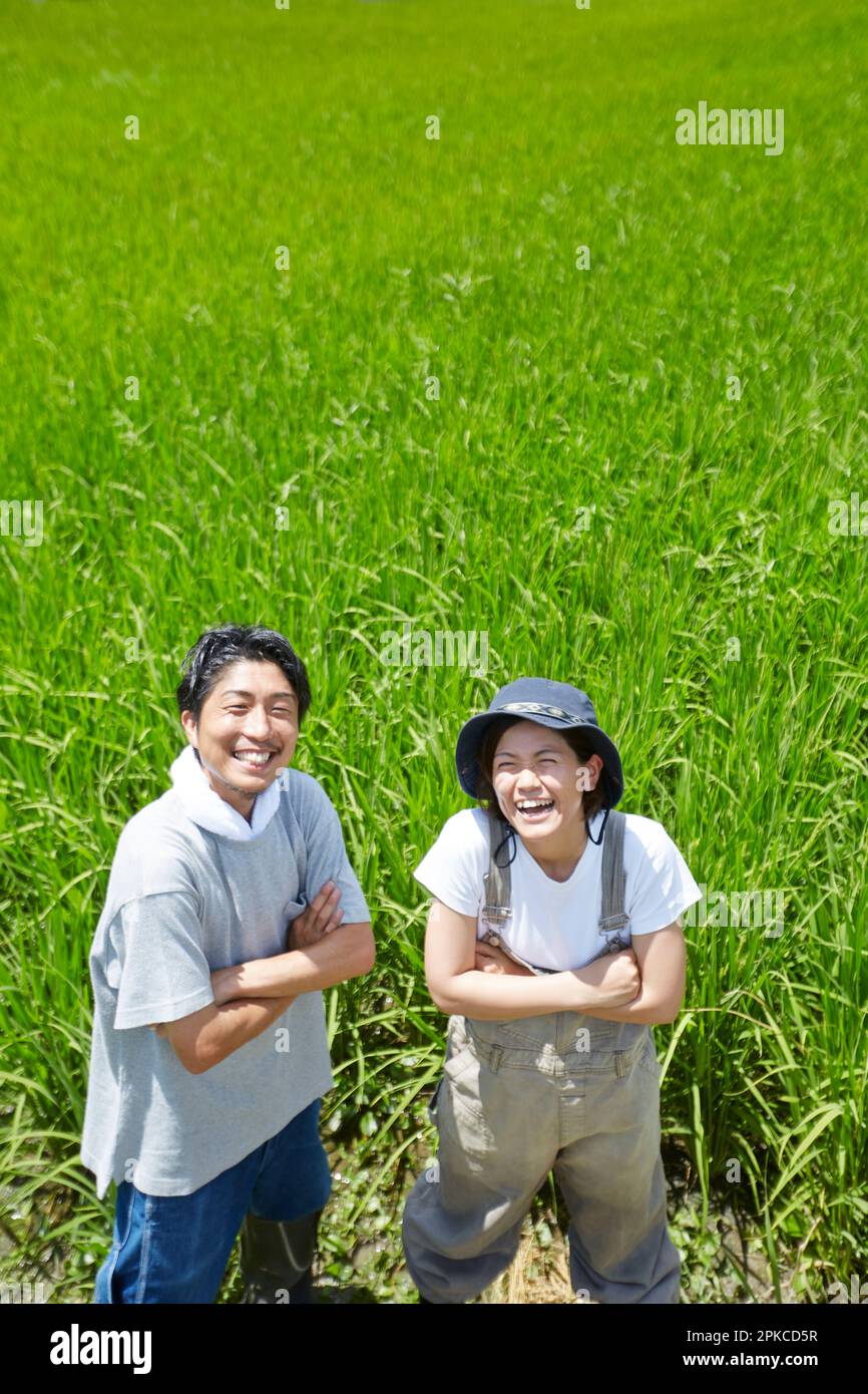 Rice paddy crossing hi-res stock photography and images - Alamy