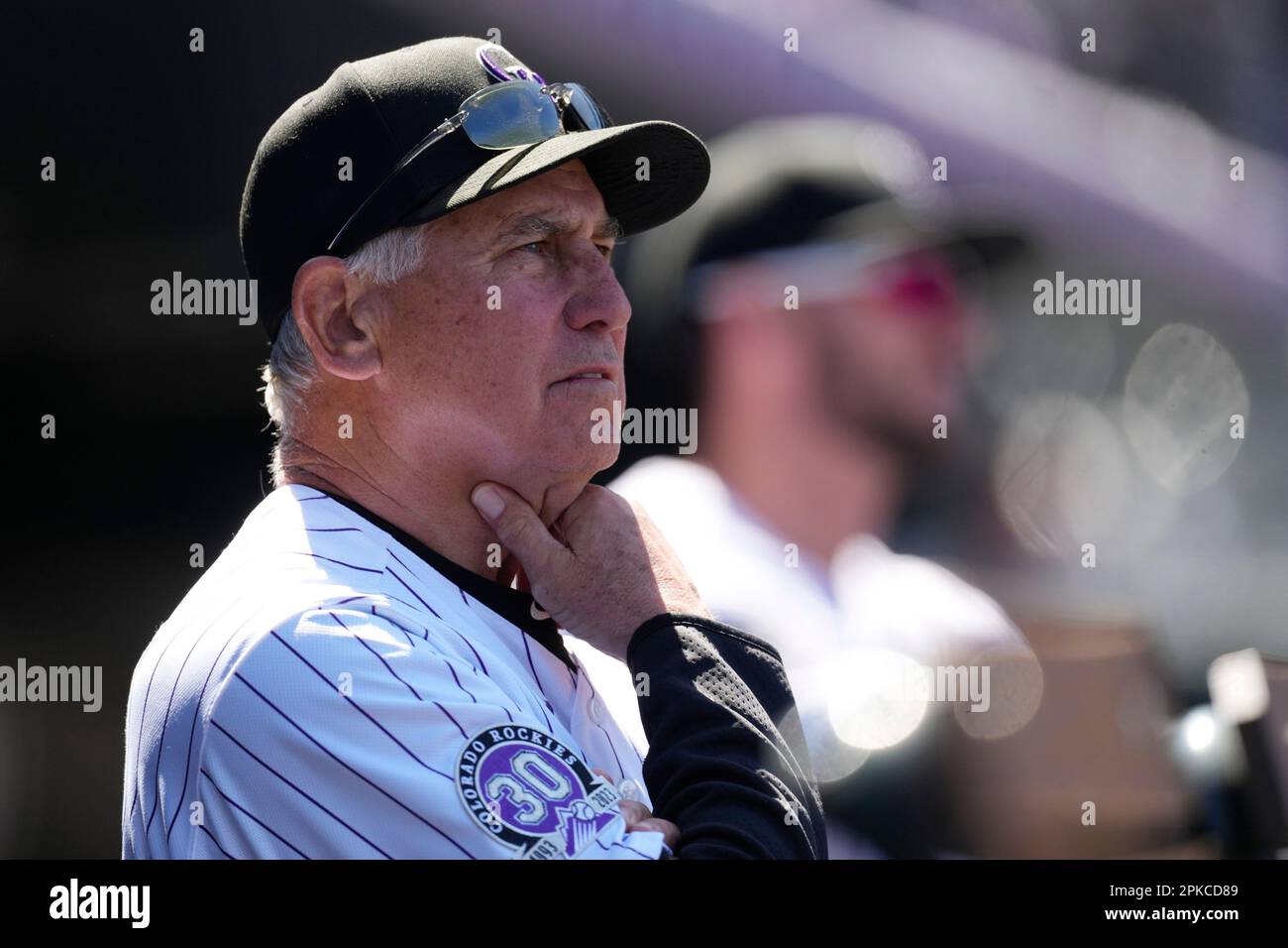 Colorado Rockies manager Bud Black (10) in the first inning of a ...