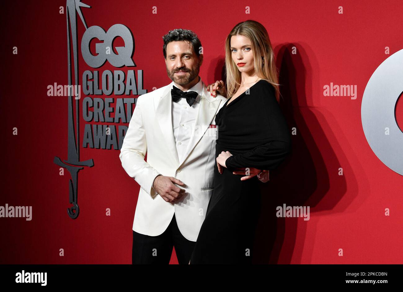 Edgar Ramirez, left, and Abbey Lee attend the GQ Global Creativity ...
