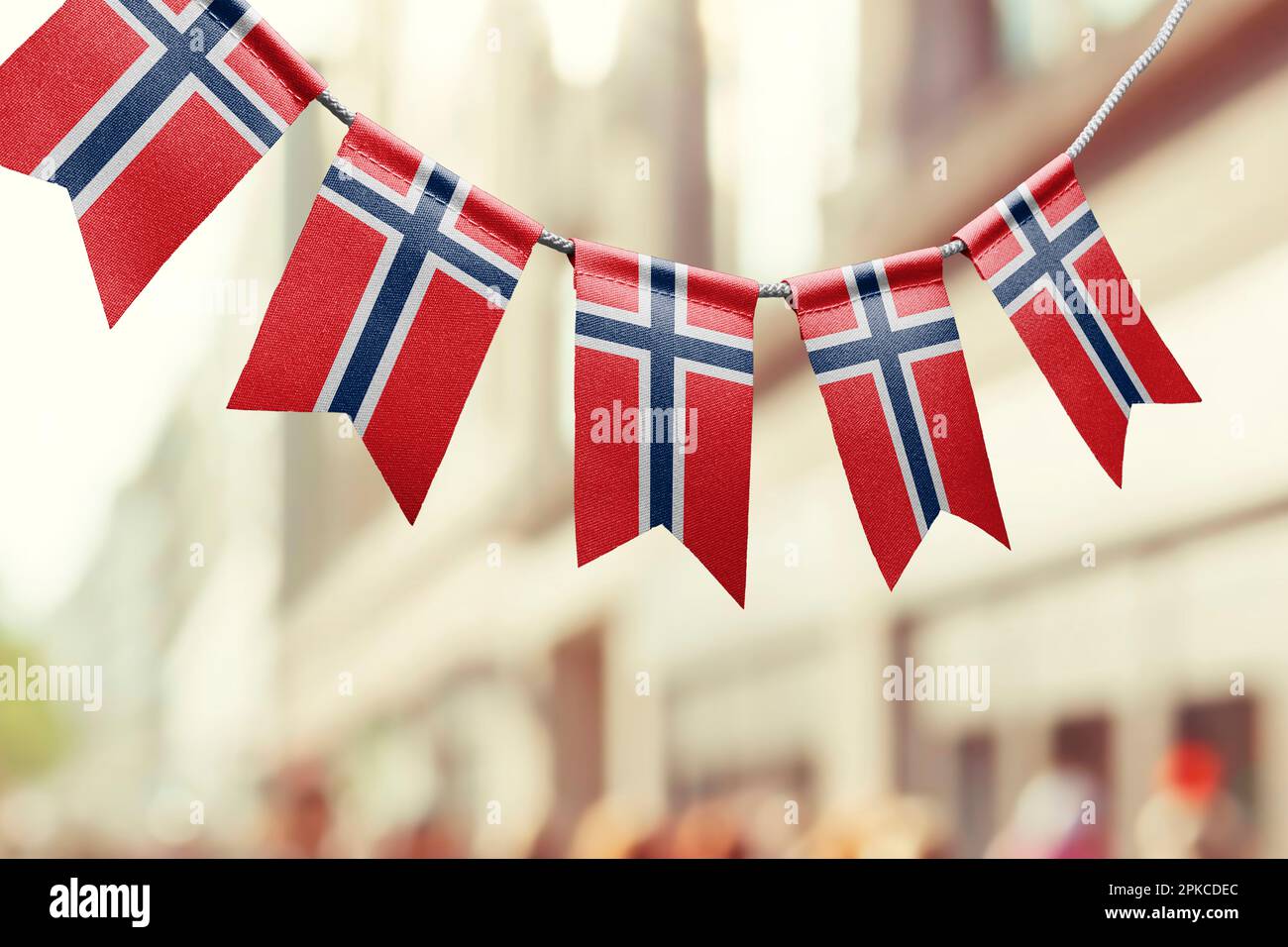 Norwegian flag garland hi-res stock photography and images - Alamy