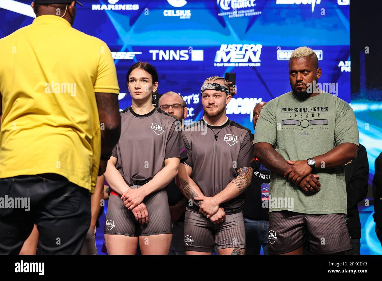April 6, 2023: (L-R) Karolina Sobek, Isaiah Figueroa and Yorgan De ...