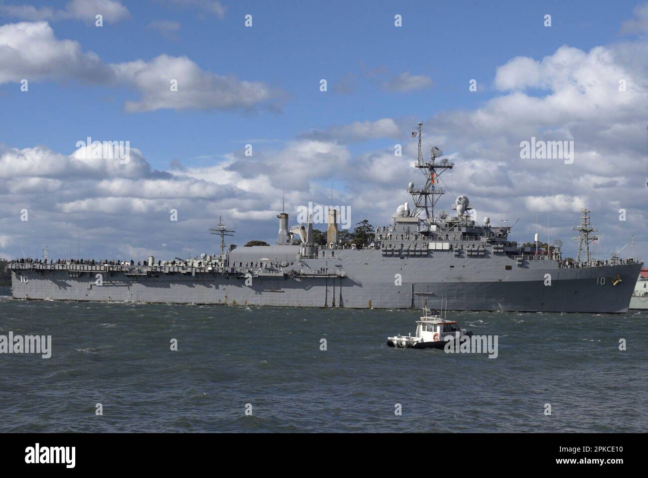 One of four US Navy ships that accompanied the soon-to-be ...