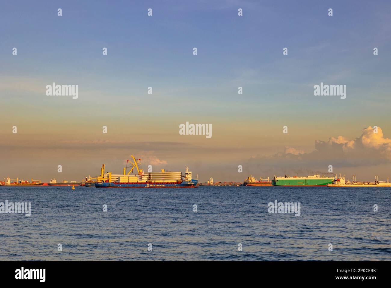 A port in Singapore, Asia - a major hub for global supply chain ...