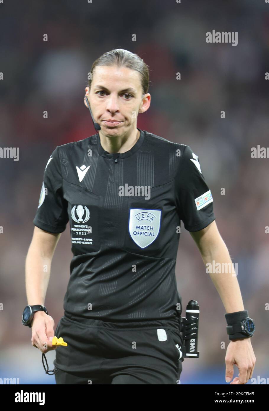 Referee Stephanie Frappart of France during the CONMEBOL-UEFA Women's ...