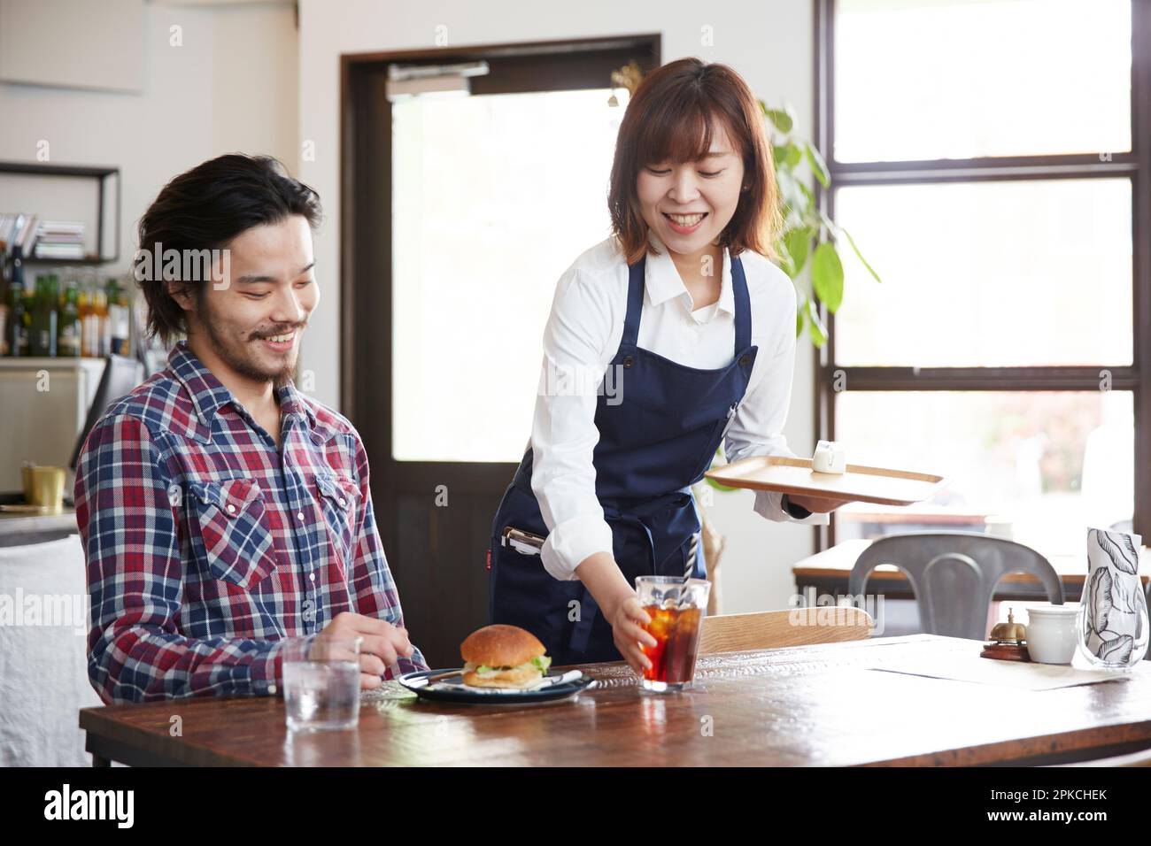 Cafe lunch serving food male hi-res stock photography and images - Alamy