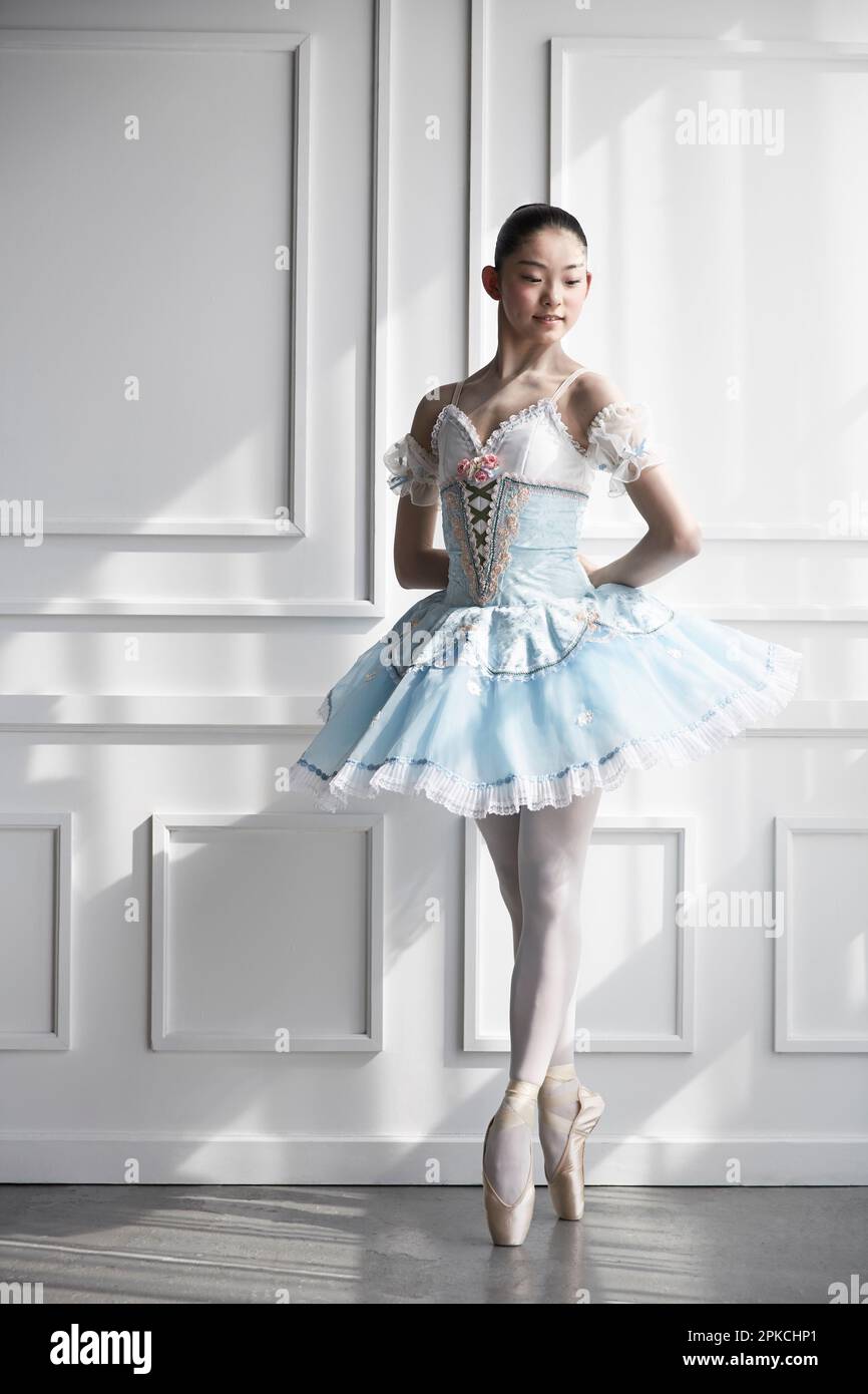 Ballerina in pointe shoes standing hi-res stock photography and images ...