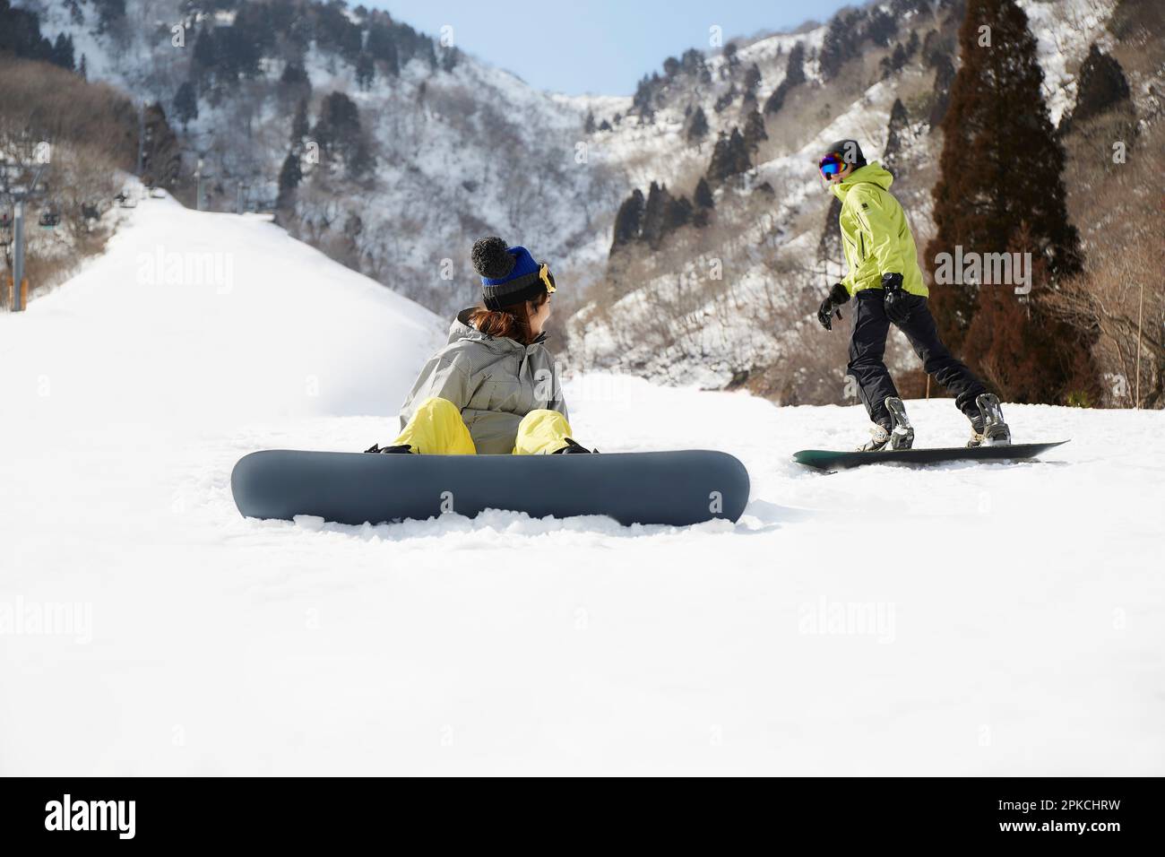 Woman on slopes hi-res stock photography and images - Alamy