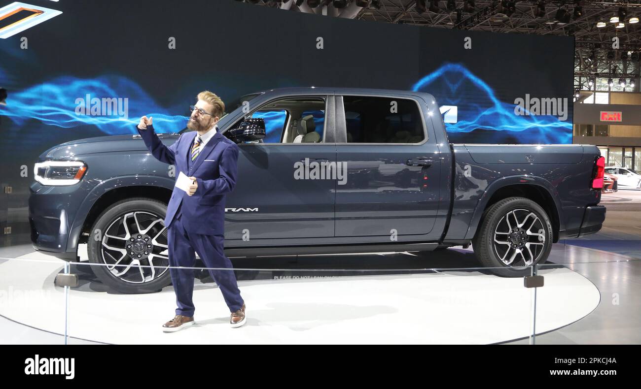 April 6, 2023, New York City, New York, USA: DODGE RAM 1500 REV first ...