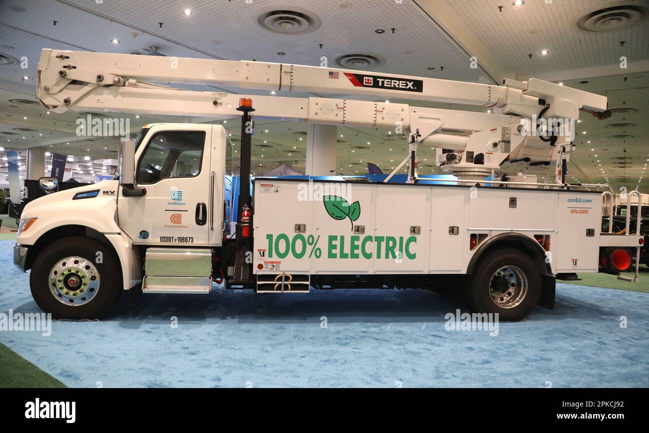April 6, 2023, New York City, New York, USA: Electric CON EDISON truck ...