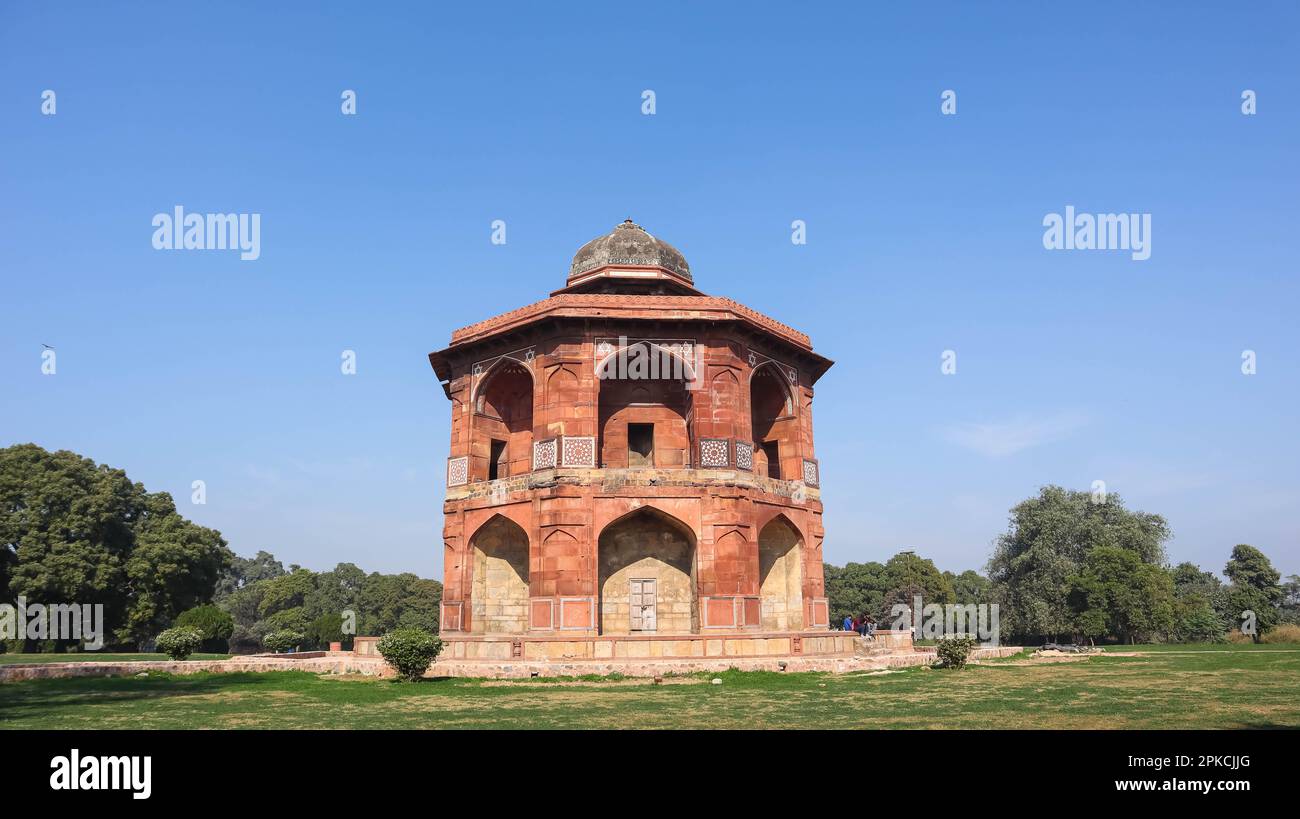 The Beautiful View of Sher Mandal of Purana Qila, Old Fort, Two Storey ...