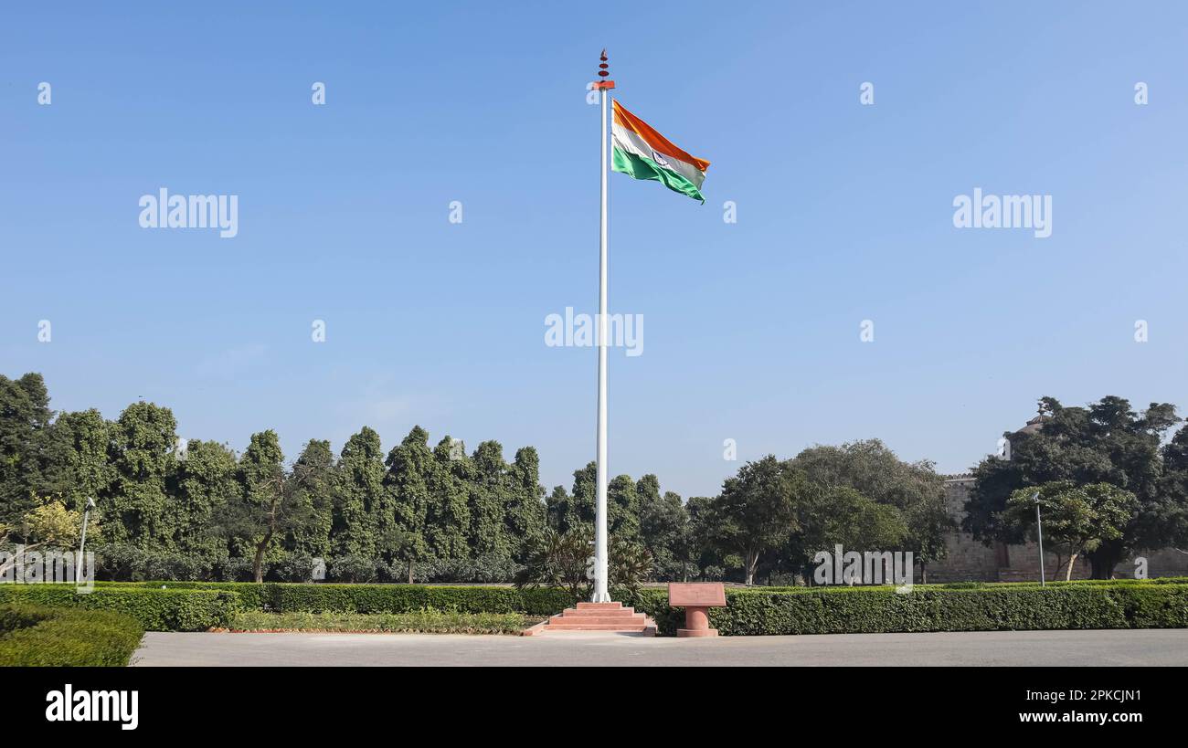 Beautiful View of Indian Flag, Tricolor, Delhi, India Stock Photo - Alamy