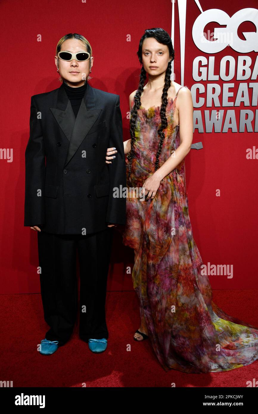 Hideaki Wakui, left, and Sara Skinner attend the GQ Global Creativity ...