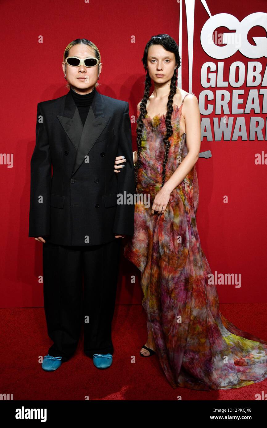 Hideaki Wakui, left, and Sara Skinner attend the GQ Global Creativity ...