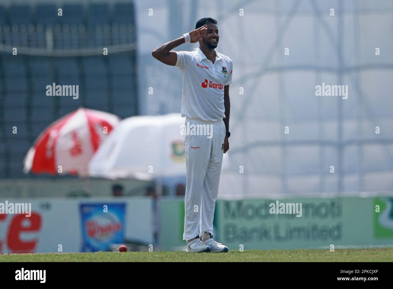 Ebadot Hossain during the fourth day of the alone test match between ...