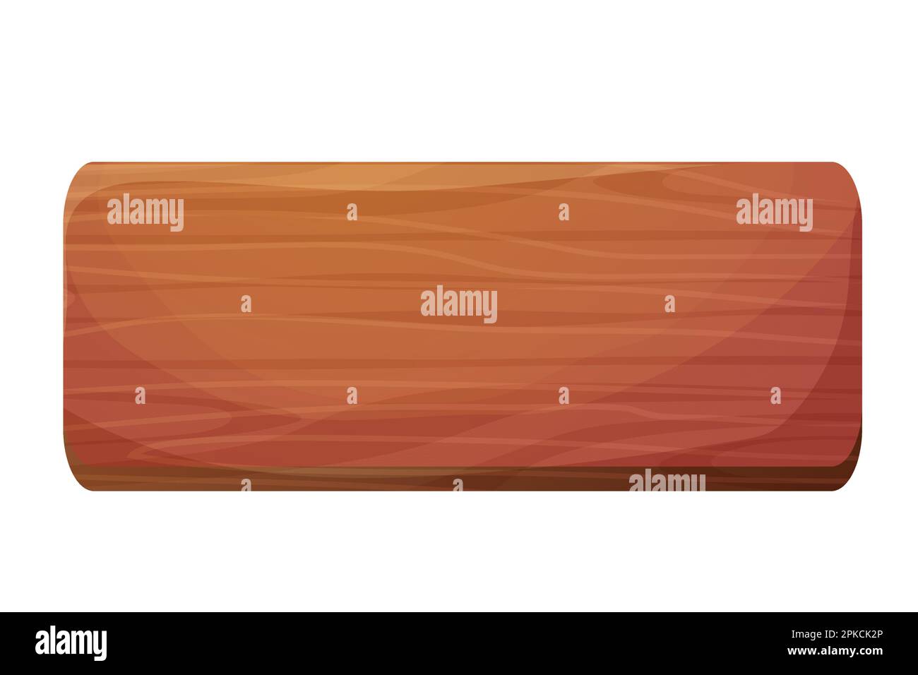 Wooden plank, frame game ui asset textured piece of board, button in ...