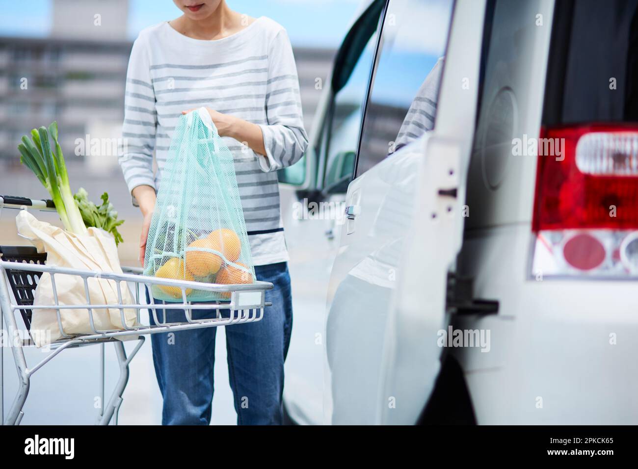 Loading shopping bags into car hi-res stock photography and images - Alamy