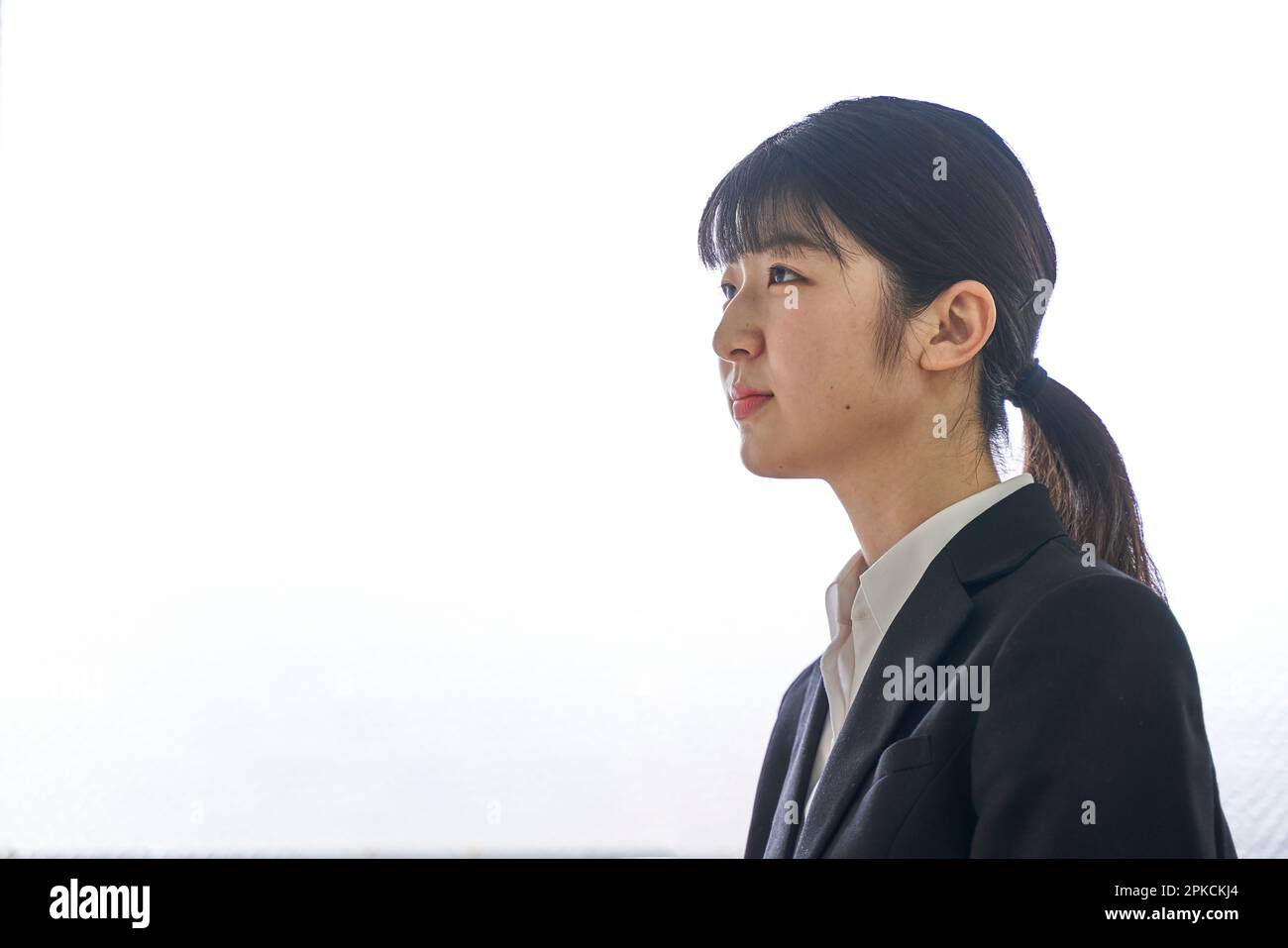 Female job hunting student Stock Photo - Alamy