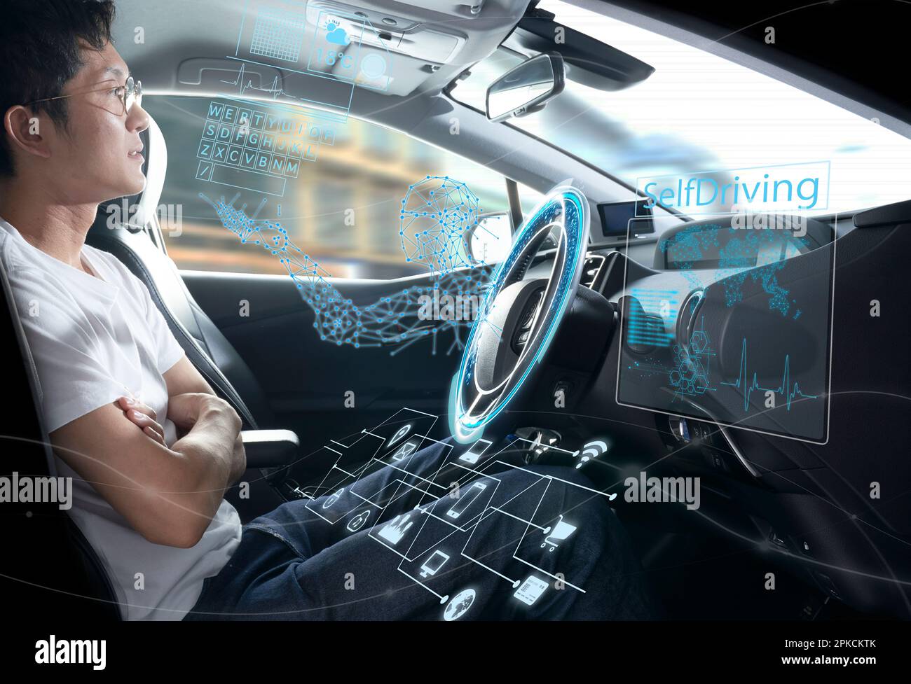 Network self driving hi-res stock photography and images - Alamy