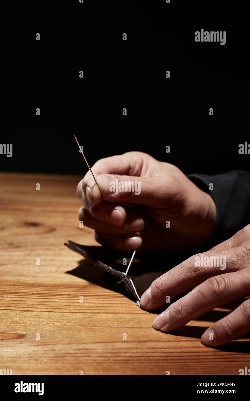 Making leather goods hi-res stock photography and images - Alamy