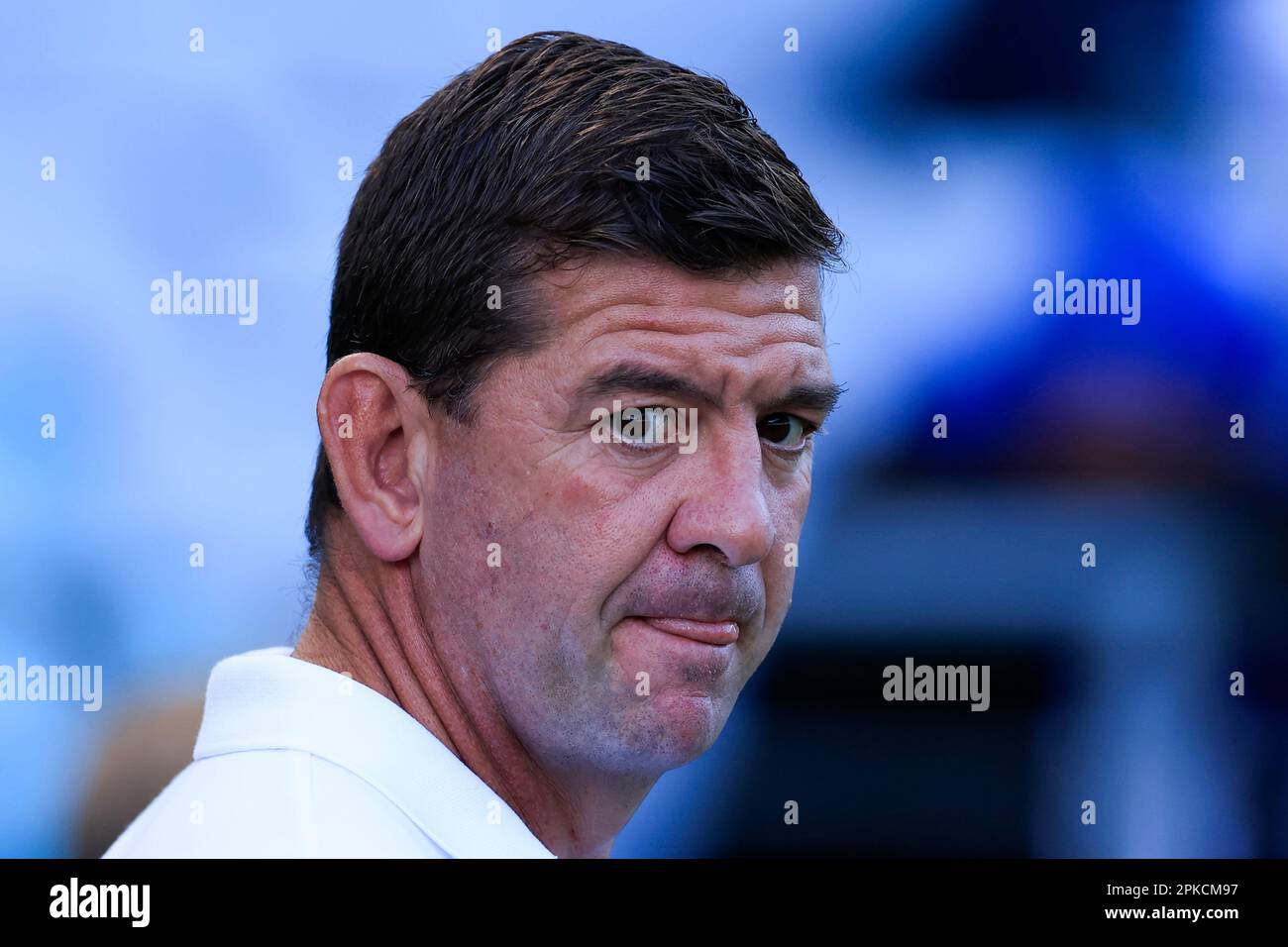 Jason Demetriou, coach of the Rabbitohs looks on ahead of the NRL Round ...