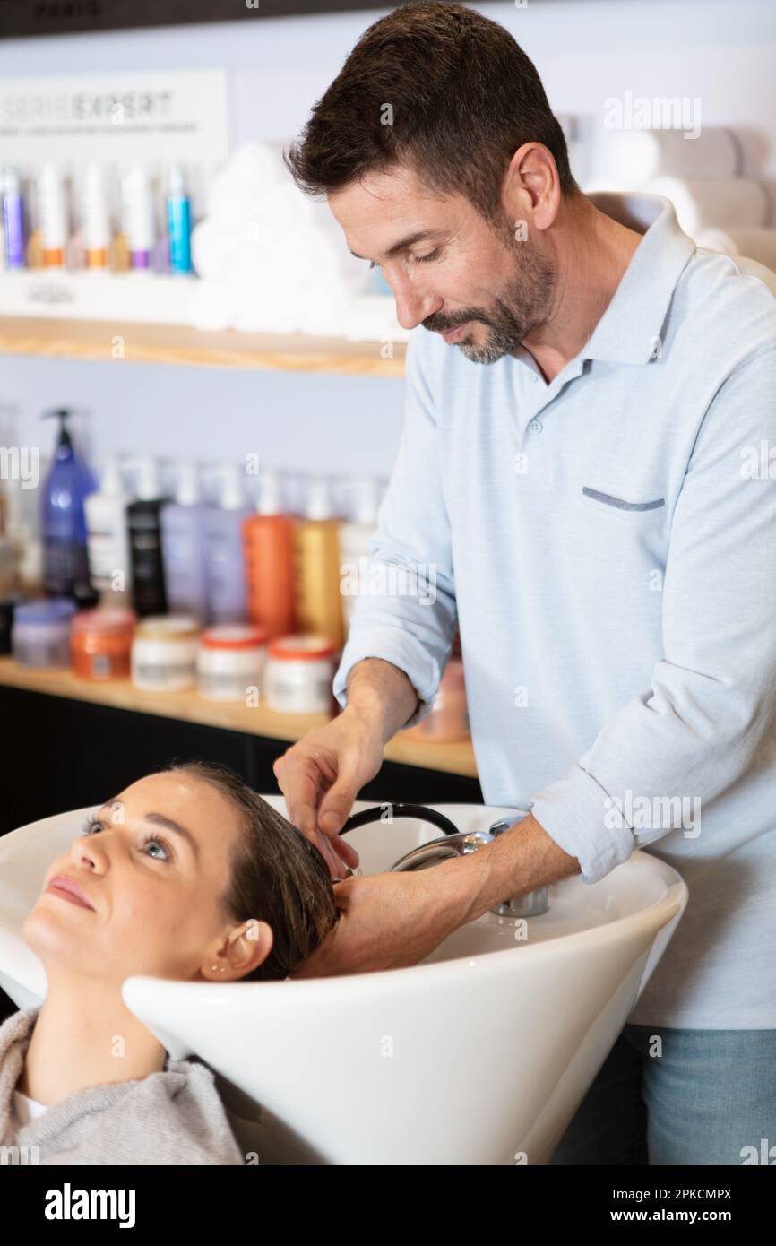 Detail young male washing hi-res stock photography and images - Alamy