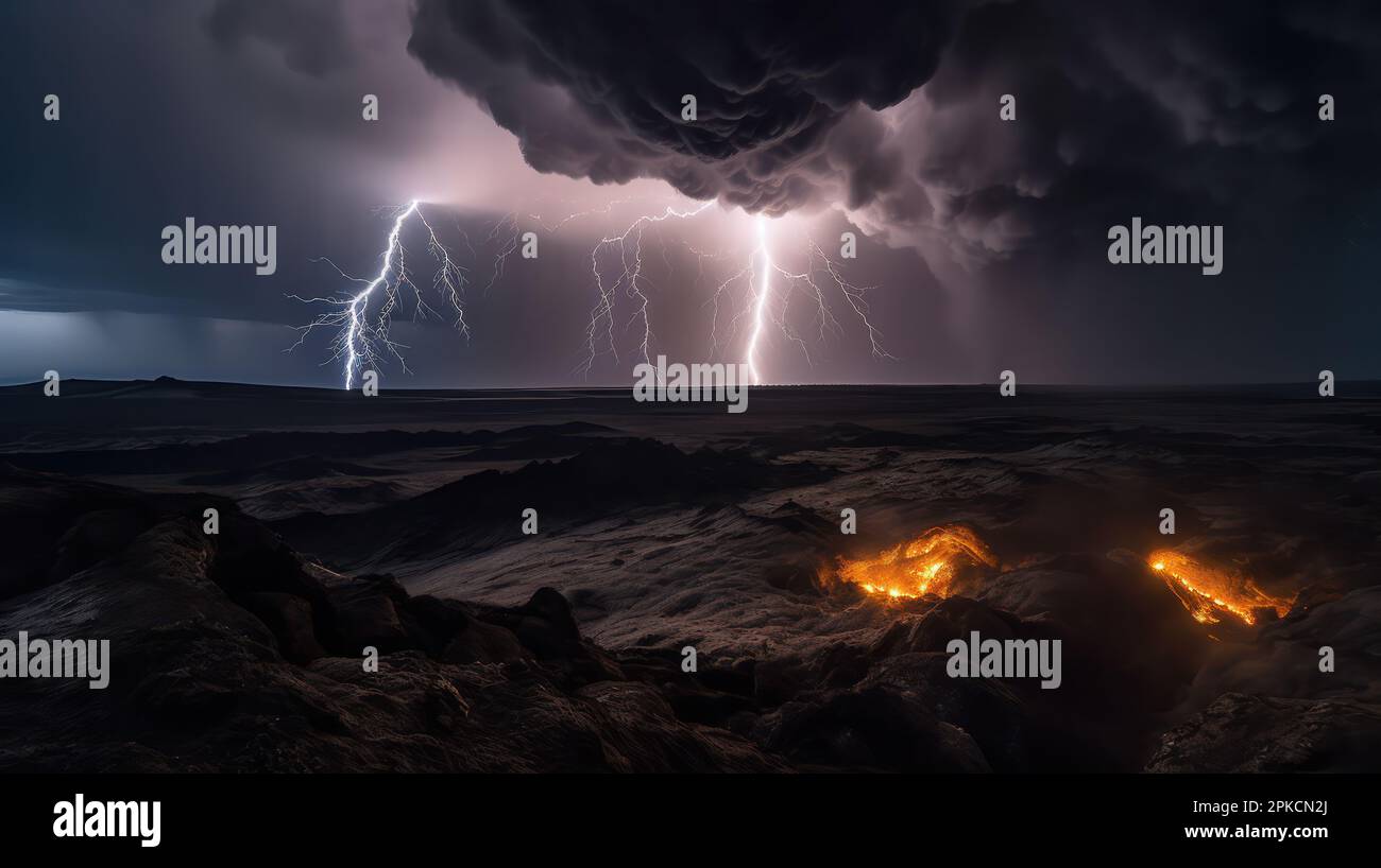 Lightning and eruption hi-res stock photography and images - Alamy