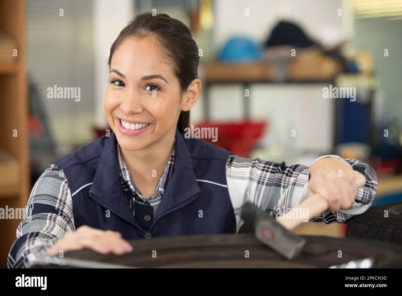 Mechanic repairing car using tools hi-res stock photography and images ...