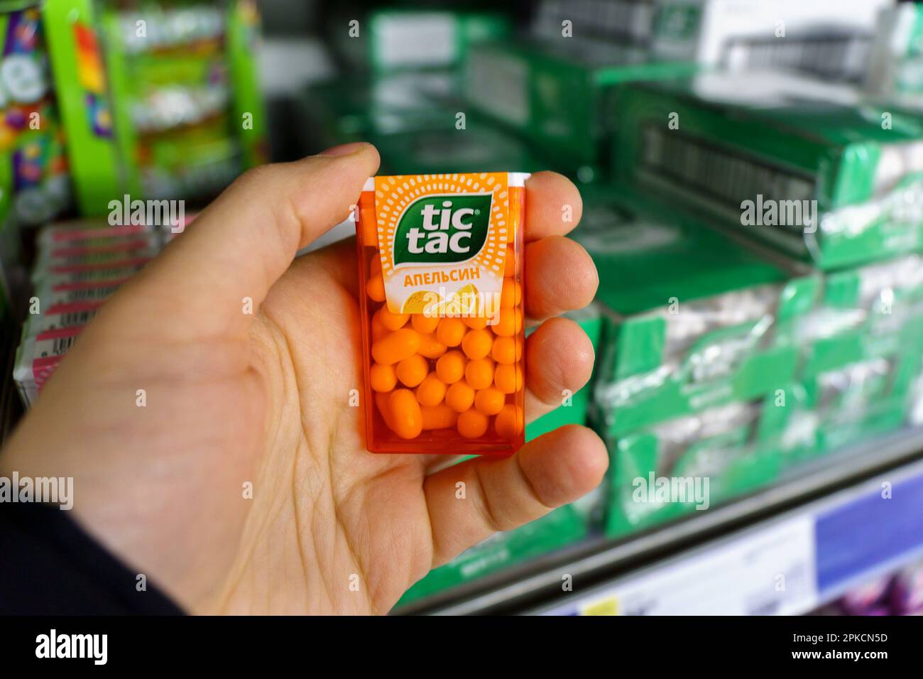 Tyumen, Russia-March 17, 2023: Tic Tac brand pastilles manufactured by ...