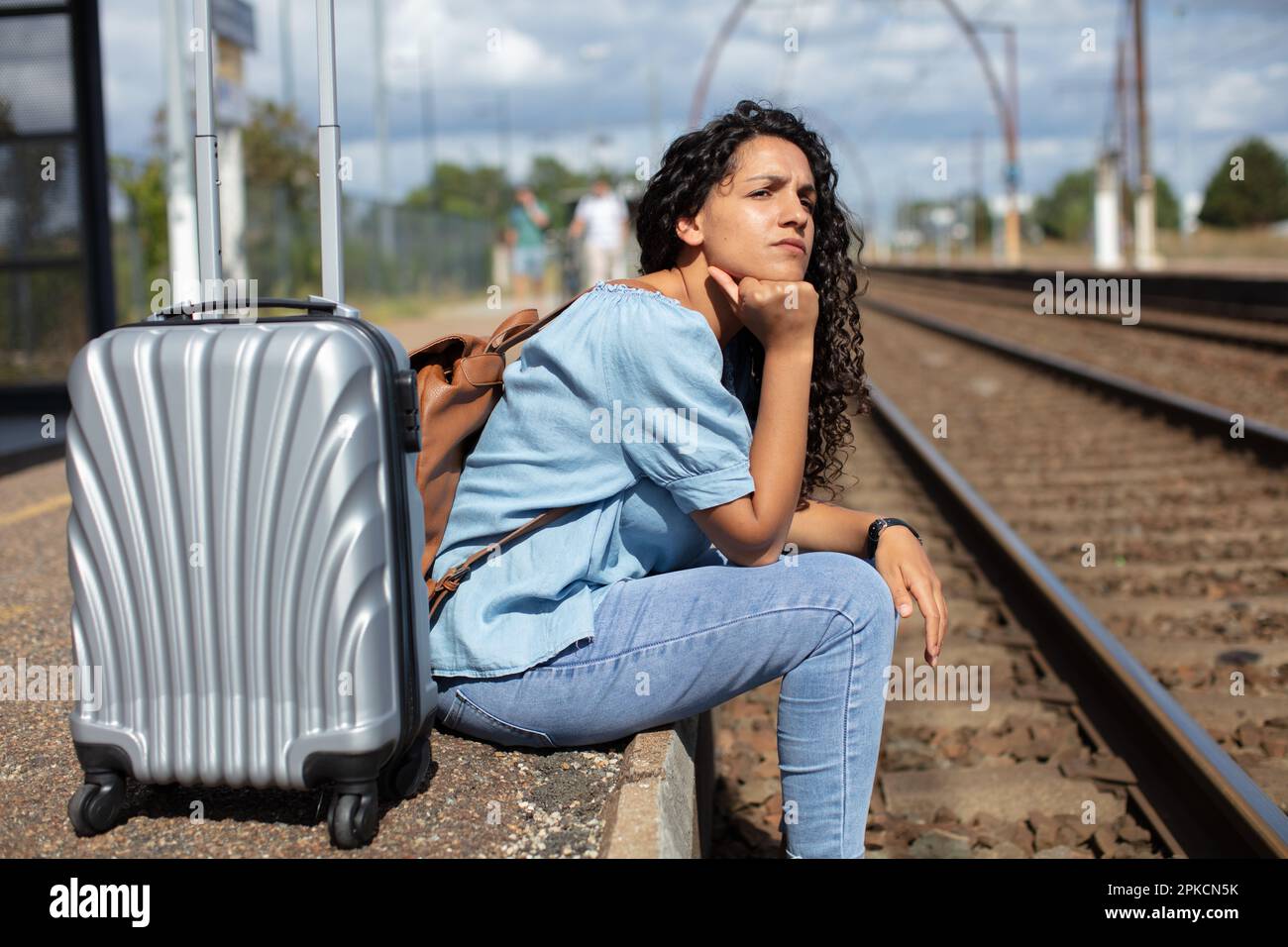 Nervous teenager luggage hi-res stock photography and images - Alamy