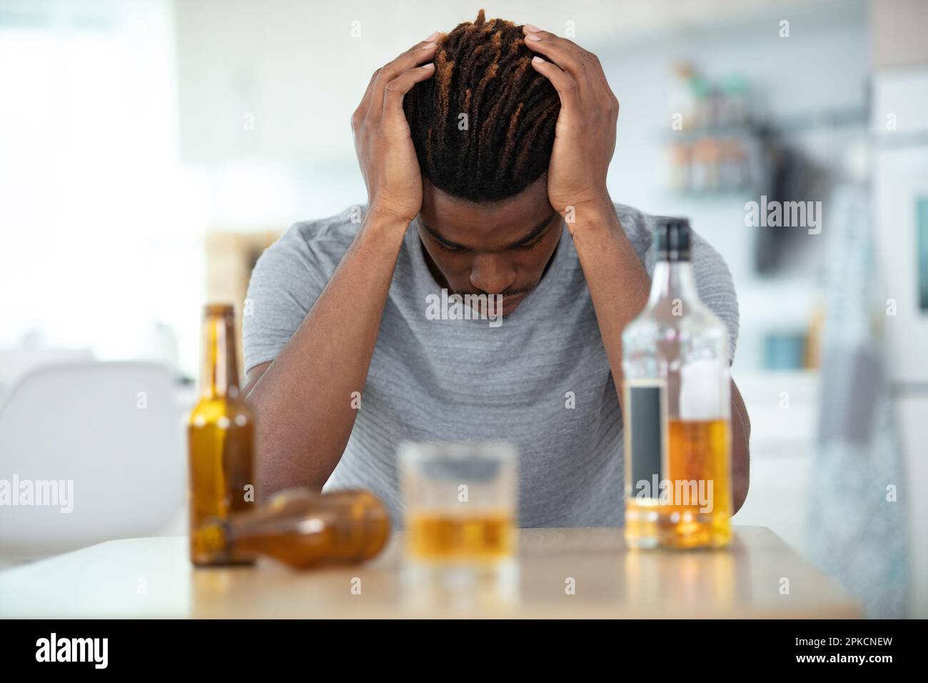 alcoholism alcohol addiction and people concept Stock Photo - Alamy