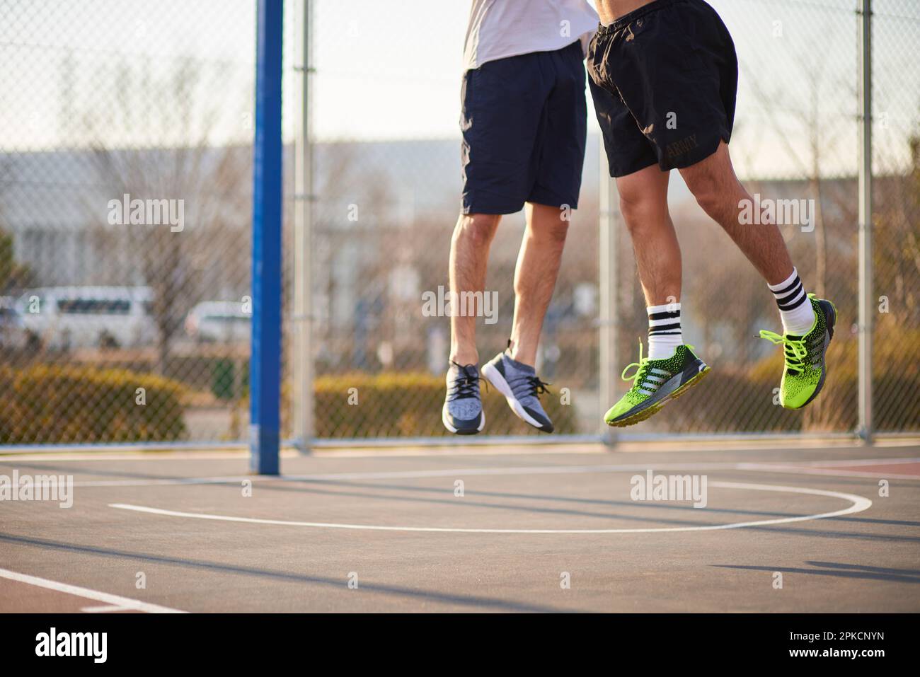 Man competing with a jump Stock Photo - Alamy