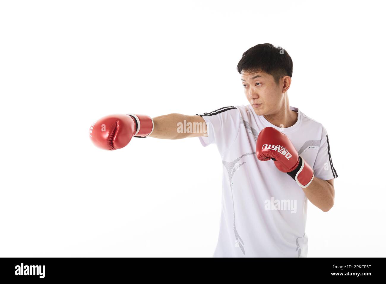 Man hitting a straight Stock Photo - Alamy