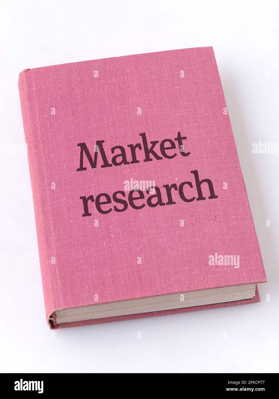 market research phrase printed on textile book cover Stock Photo - Alamy