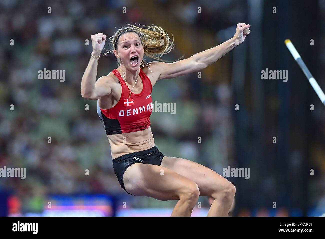 Caroline Bonde Holm (Denmark). Pole vault women. European Championships ...