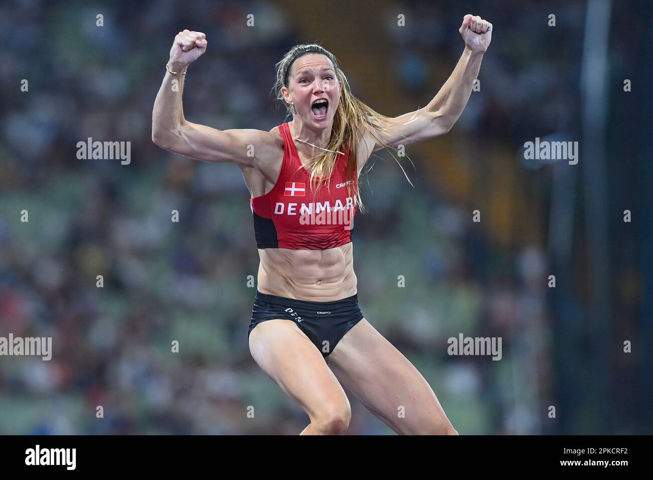 Caroline Bonde Holm (Denmark). Pole vault women. European Championships ...