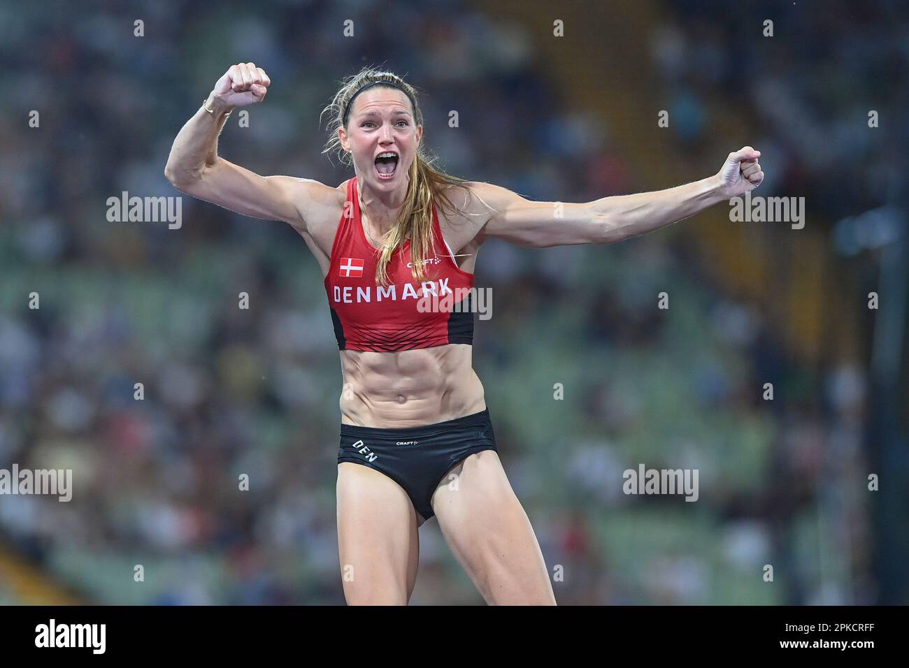 Caroline Bonde Holm (Denmark). Pole vault women. European Championships ...