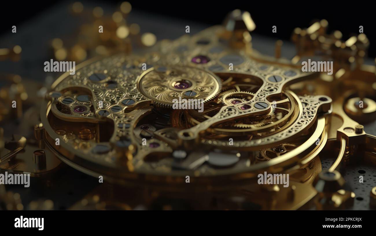 Inner workings of a clock hi-res stock photography and images - Alamy