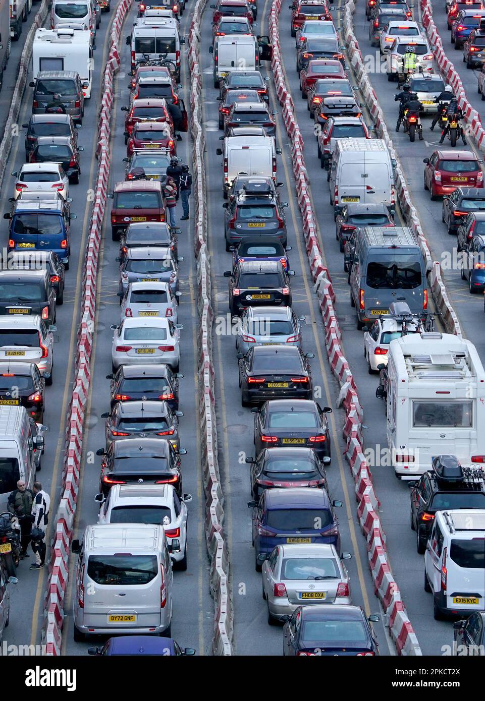 Traffic at the Port of Dover in Kent during the getaway for the Easter ...