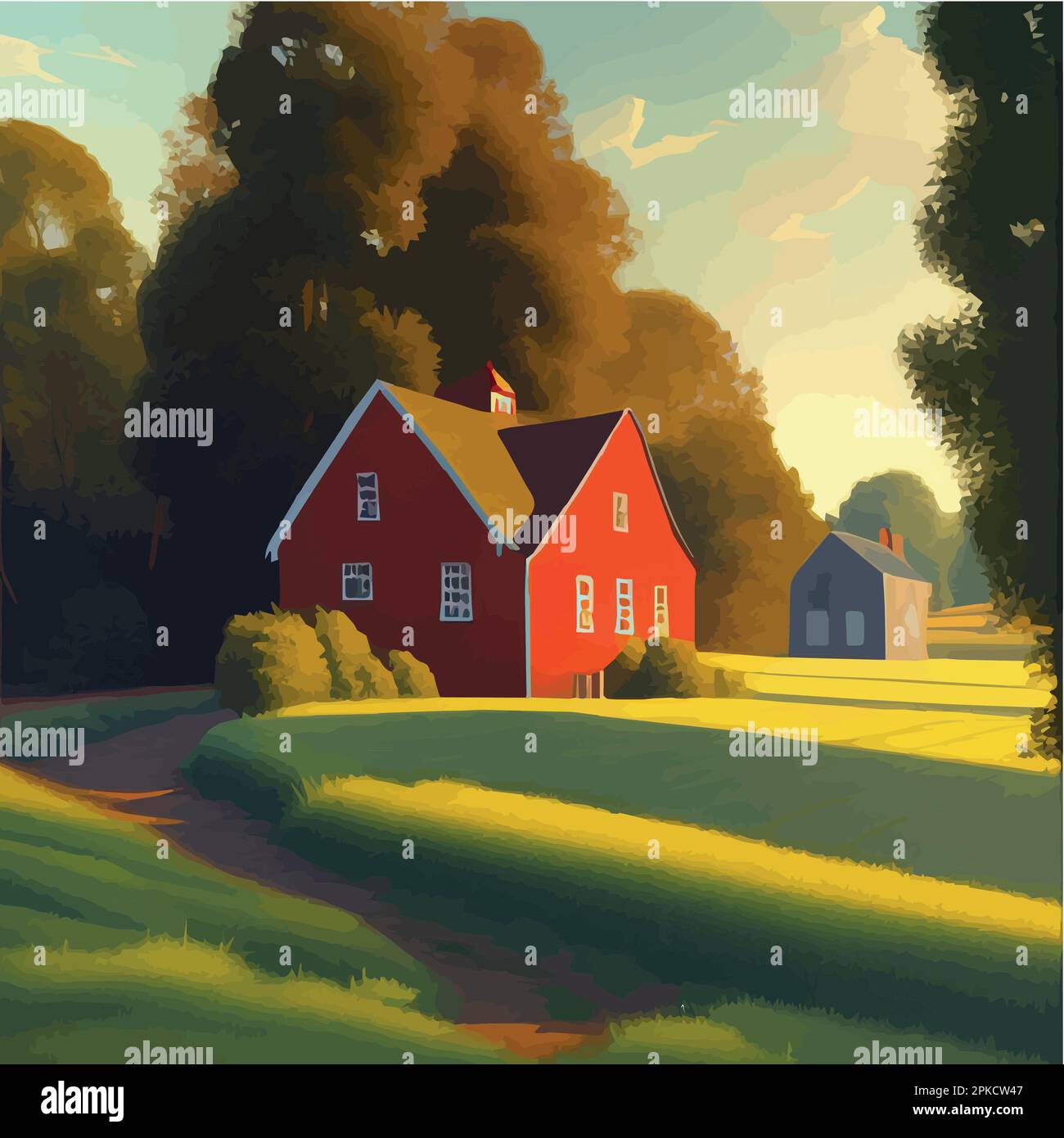 Wisconsin scenic view Stock Vector Images - Alamy