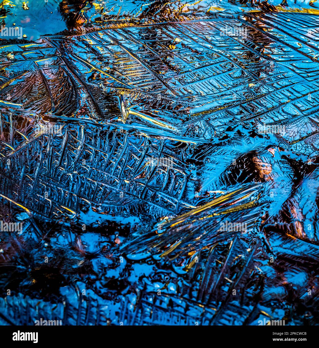 Drawings on the surface of the ice Stock Photo - Alamy