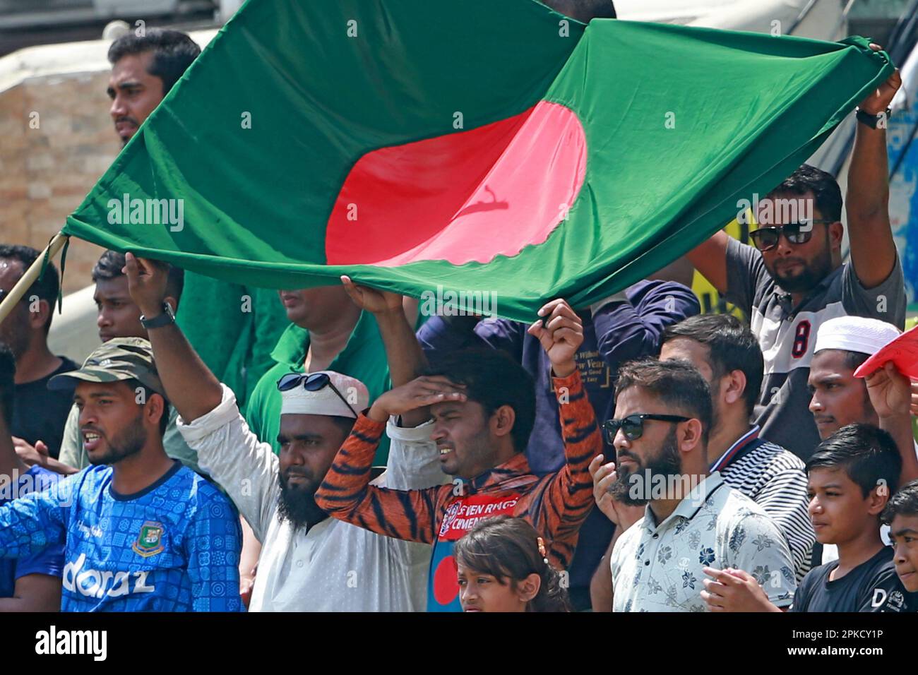 Spectators during the fourth day of the alone test match between ...