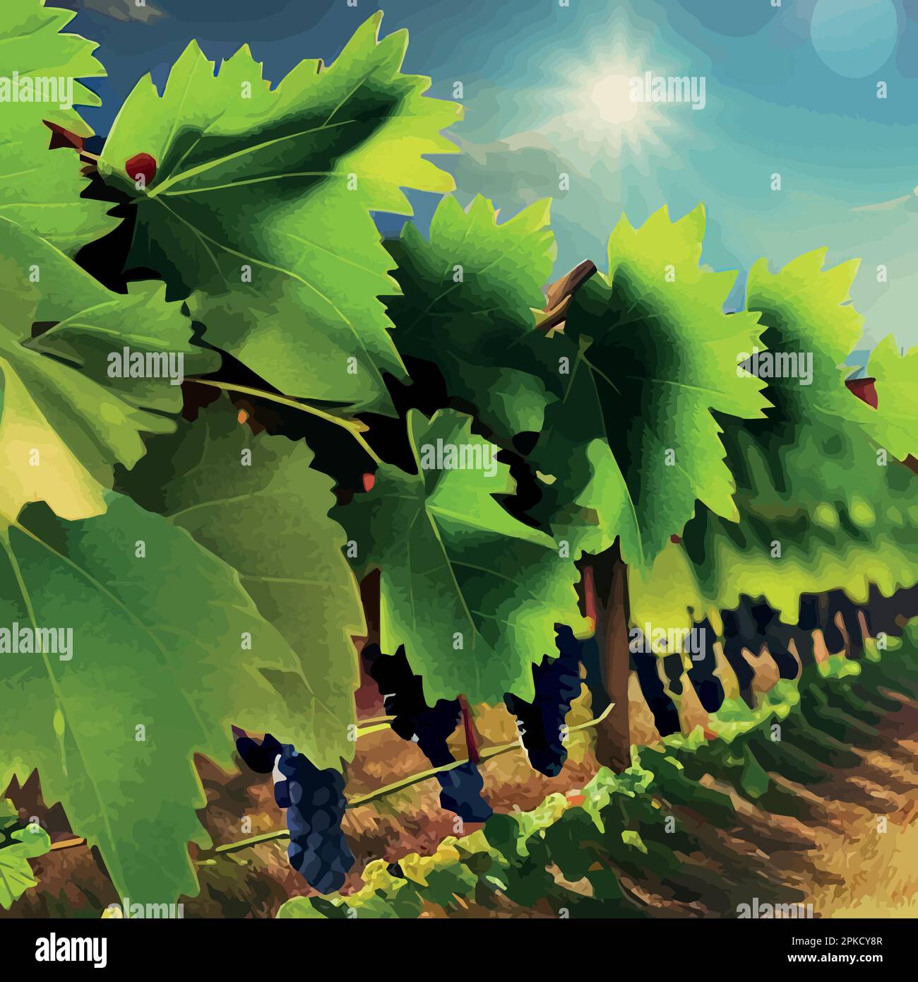 Vines growing on tree Stock Vector Images - Alamy