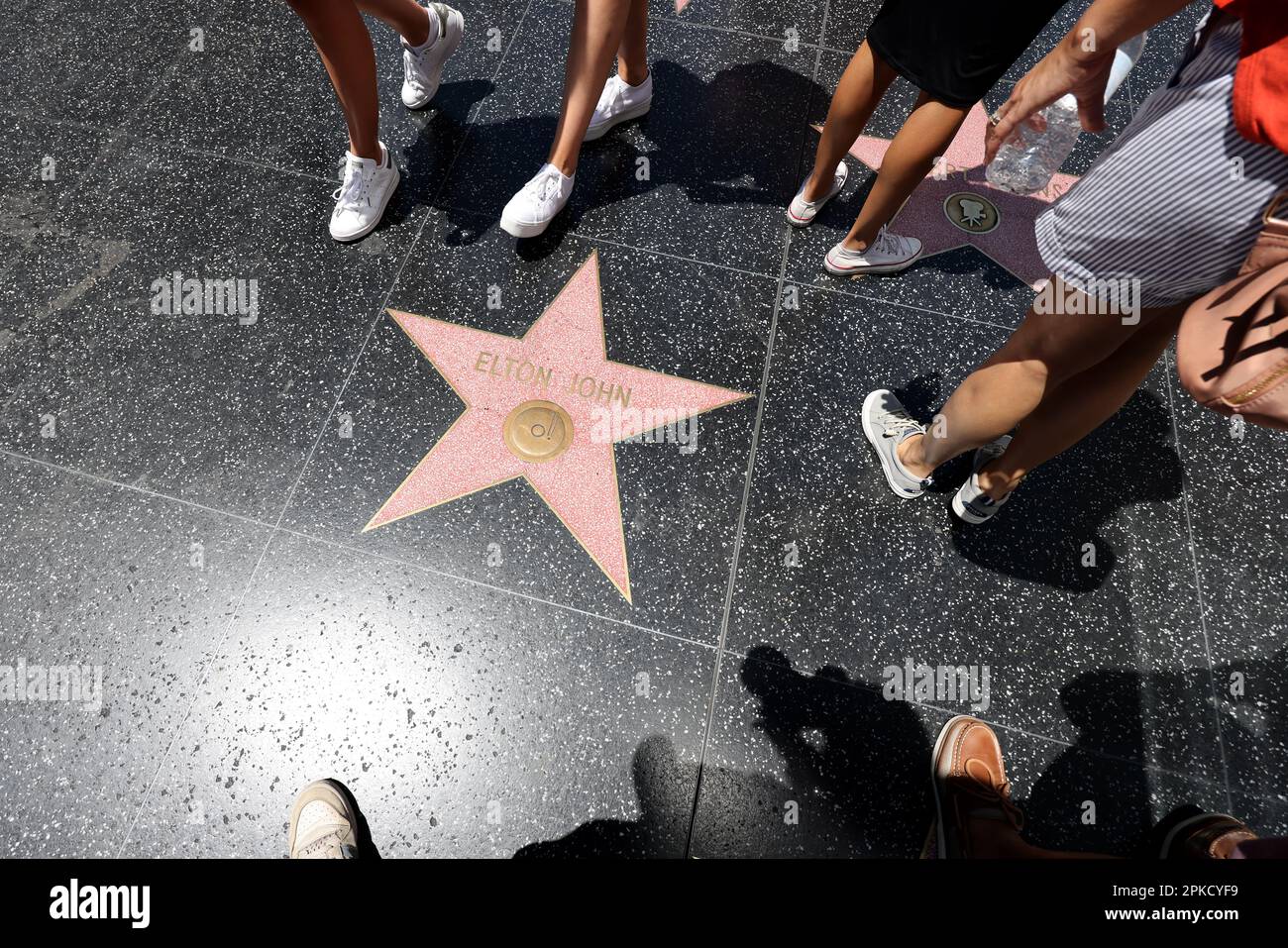 General views of the Hollywood Stars Walk of Fame, Hollywood Boulevard ...
