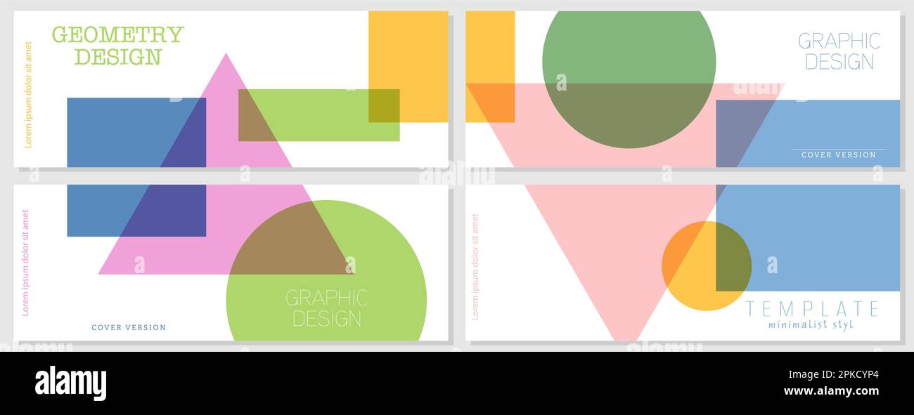 A set of abstract geometric shape templates. Layout of product ...