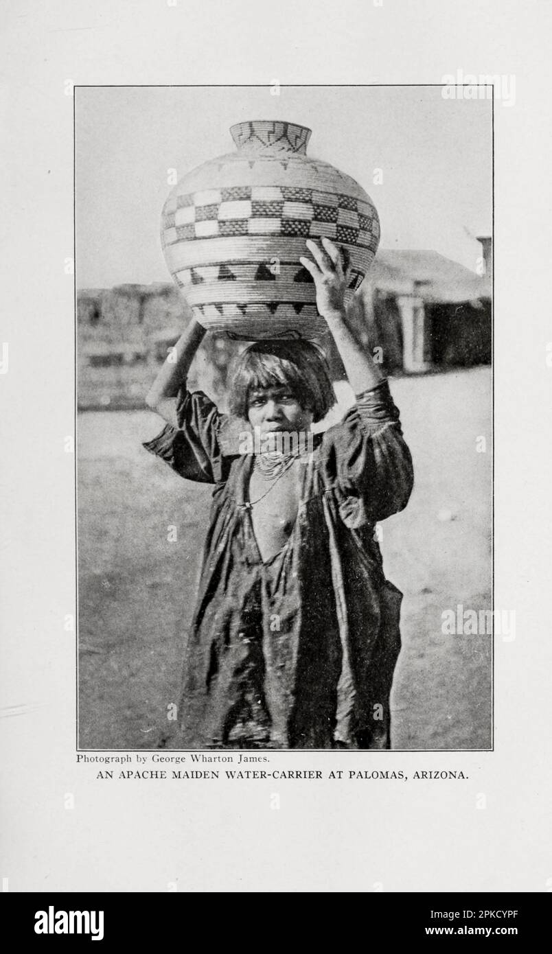 An Apache Maiden Water Carrier at Palomas, Arizona from the book ...