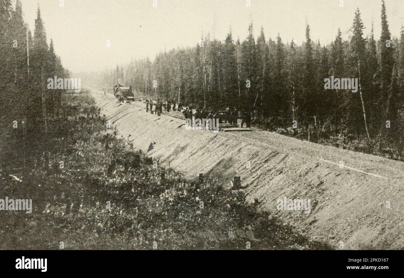 Building the Government Railroad from the book ' Alaska, our beautiful ...