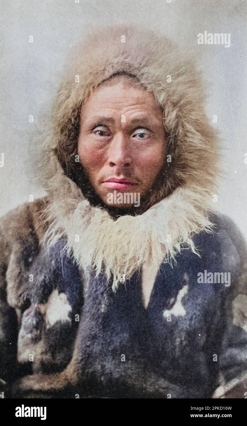 Machine colorized A Native Alaskan Indian from the book ' Alaska, our ...